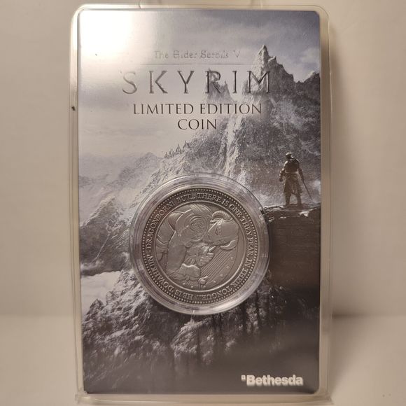 Bethesda | Jewelry | Skyrim Dovahkiin Dragonborn Coin Official Limited ...